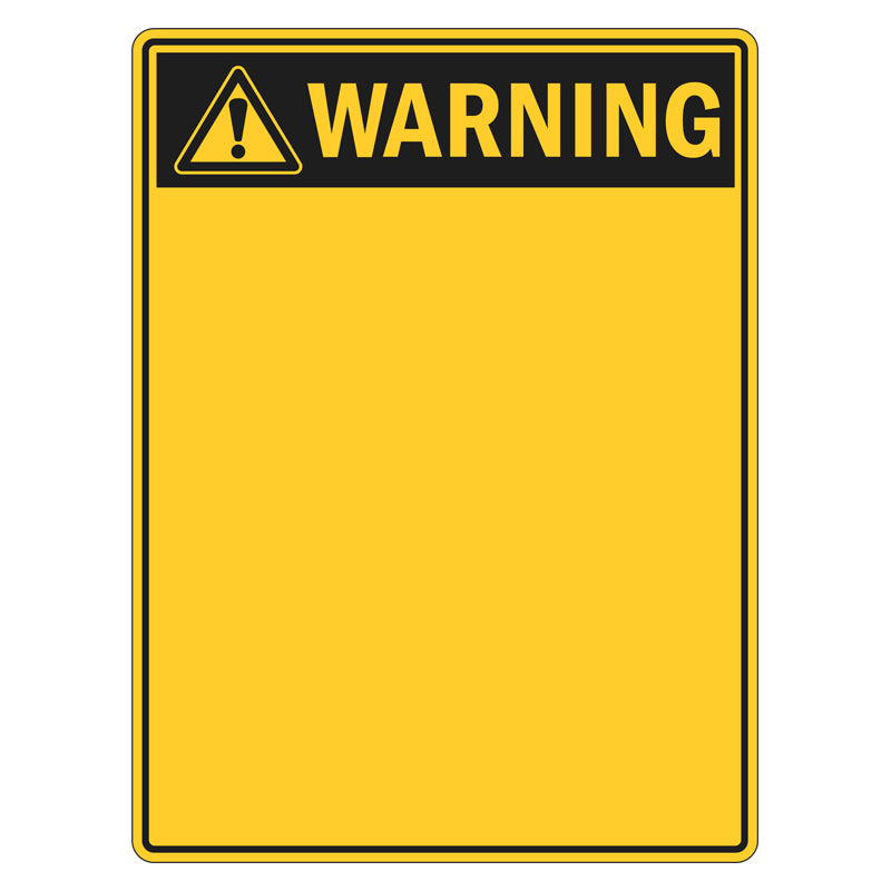 Blank Hazard Sign