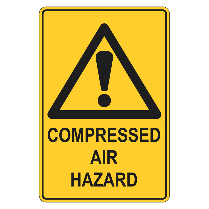 Warning Sign - Compressed Air Hazard — Safetysigns.com.au
