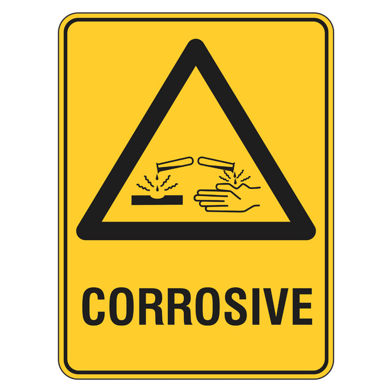 Warning Sign - Corrosive — Safetysigns.com.au