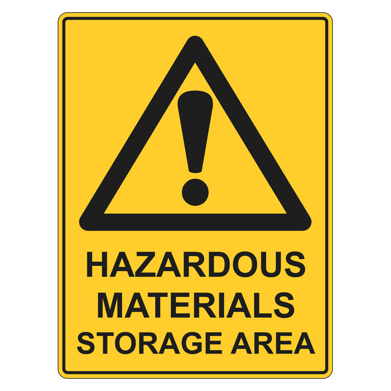 Warning Sign - Hazardous Materials Storage Area — Safetysigns.com.au