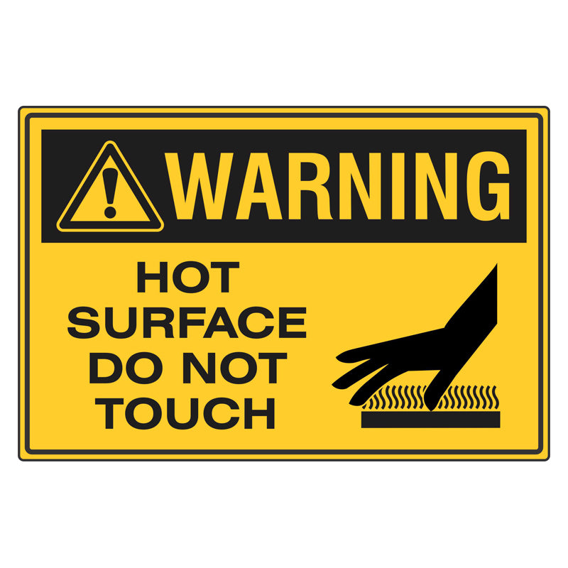 Warning Sign - Hot Surface Do Not Touch – Safetysigns.com.au