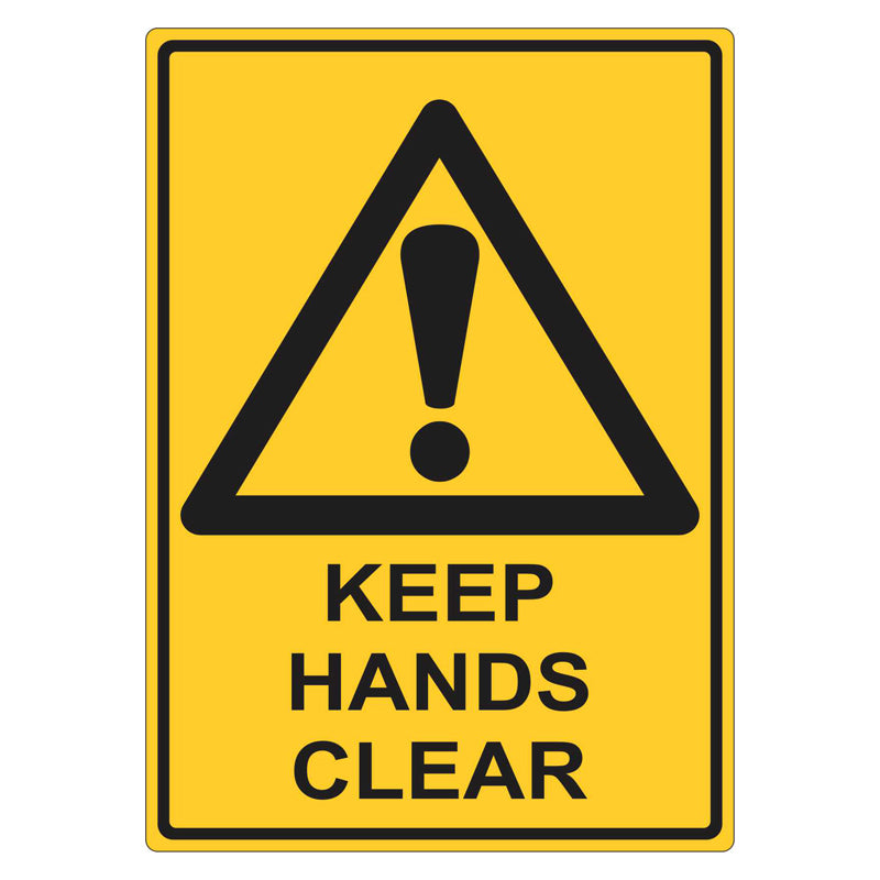 Warning Sign - Keep Hands Clear — Safetysigns.com.au