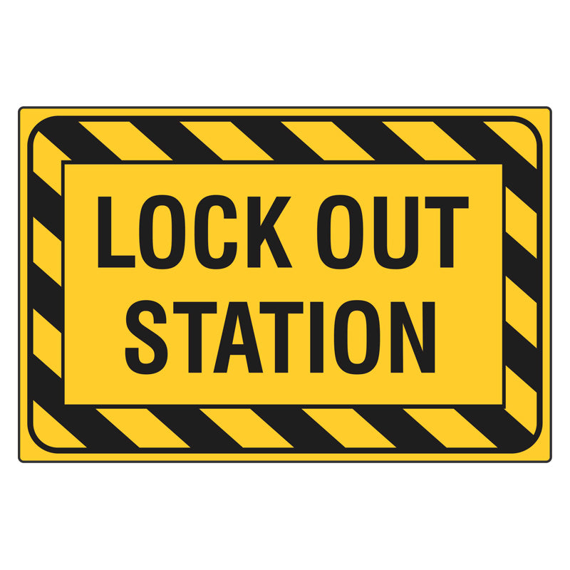 Warning Sign - Lock Out Station – Safetysigns.com.au