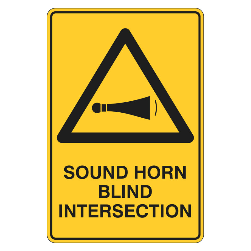 Warning Sign - Sound Horn Blind Intersection – Safetysigns.com.au