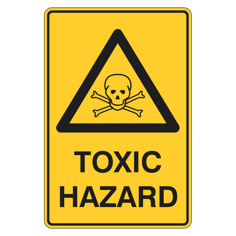Warning Sign - Toxic Hazard 300x450mm Metal — Safetysigns.com.au