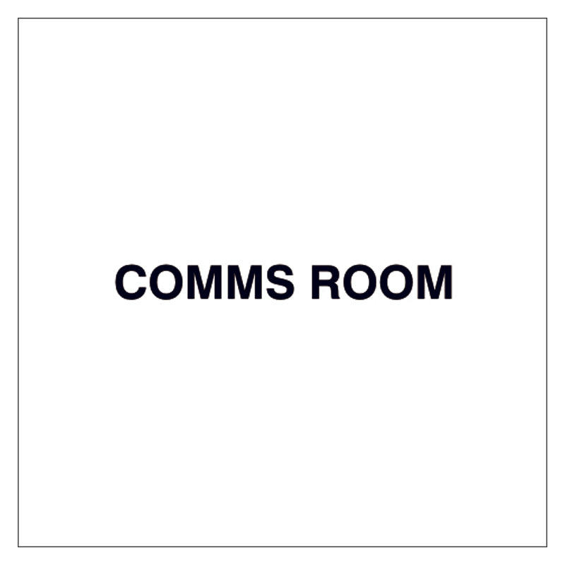 Fire Door Text - Comms Room – Safetysigns.com.au