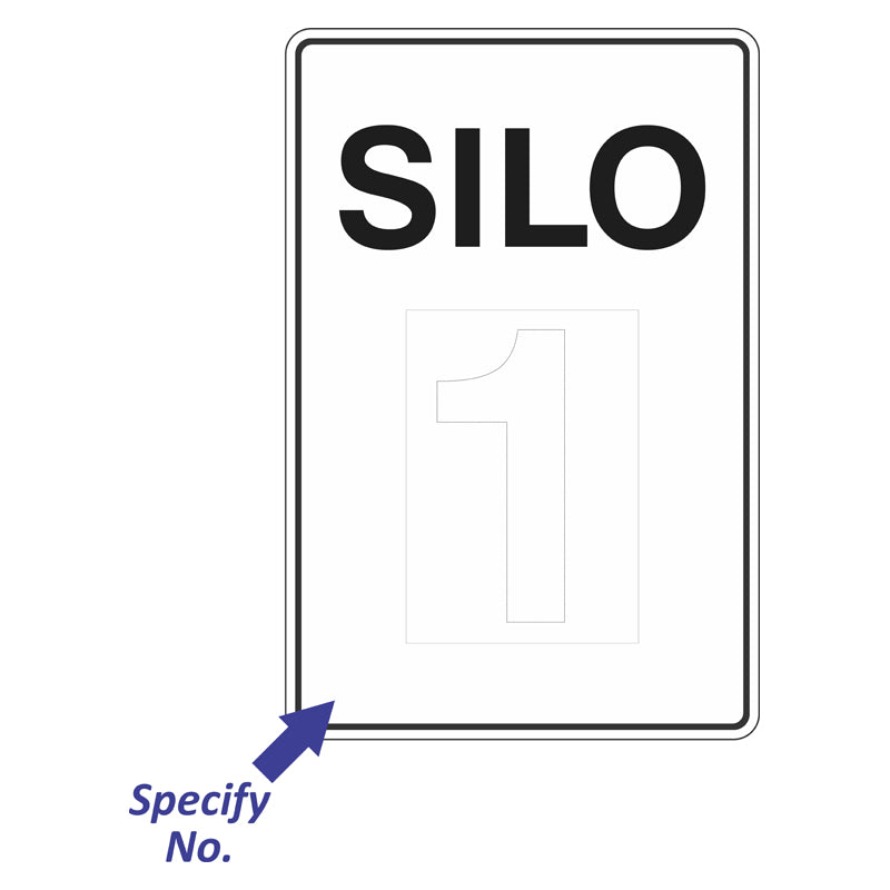 Silo Number Sign 300x450mm - Metal — Safetysigns.com.au