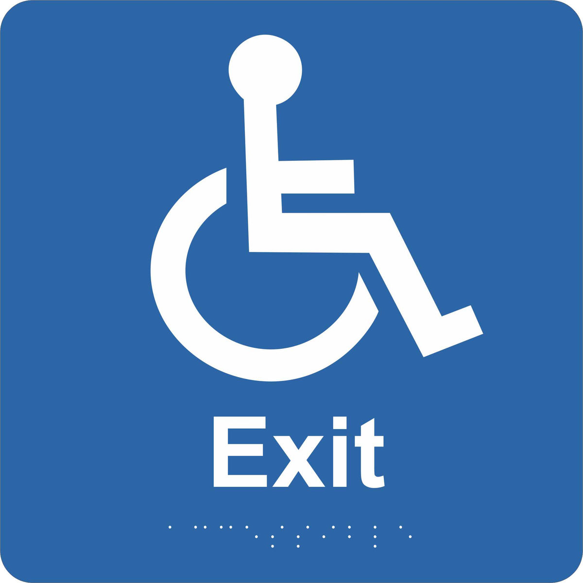 Braille Sign - Disabled Exit — Safetysigns.com.au