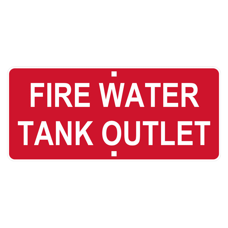 Fire Water Tank Outlet Sign – Safetysigns.com.au