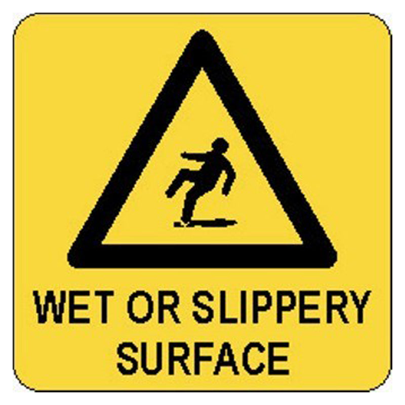 Cone Label - Wet Or Slippery Surface – Safetysigns.com.au