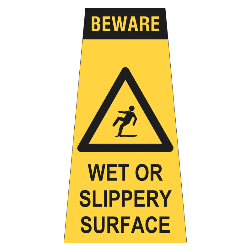Cone Sign - Beware Wet Or Slippery Surface – Safetysigns.com.au