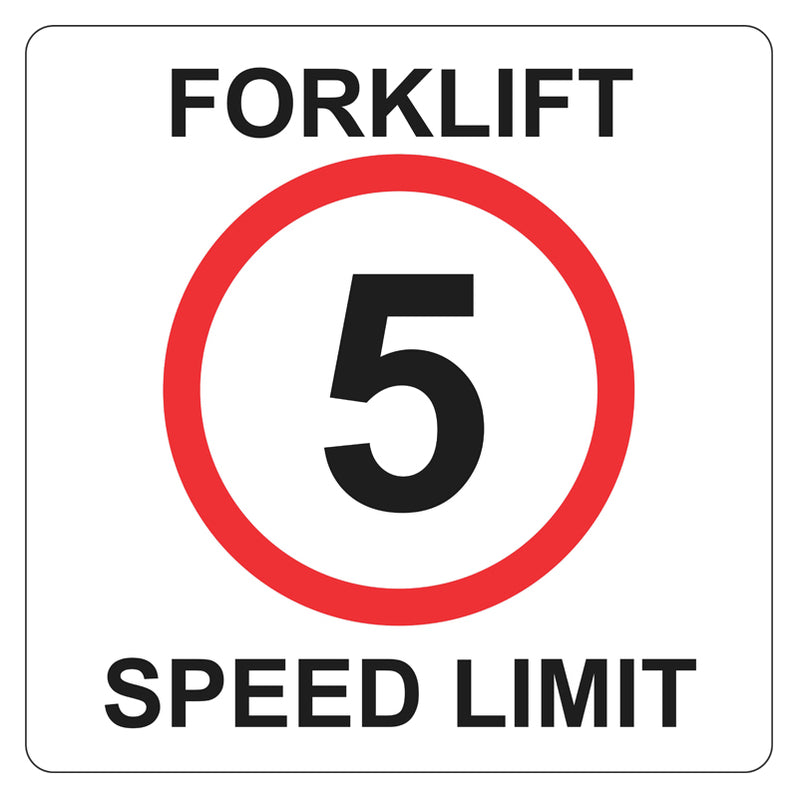 Floor Sign - Forklift Speed Limit — Safetysigns.com.au