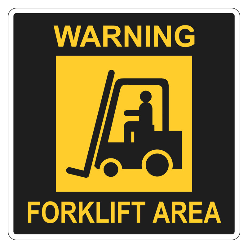 Floor Sign - Warning Forklift Area – Safetysigns.com.au
