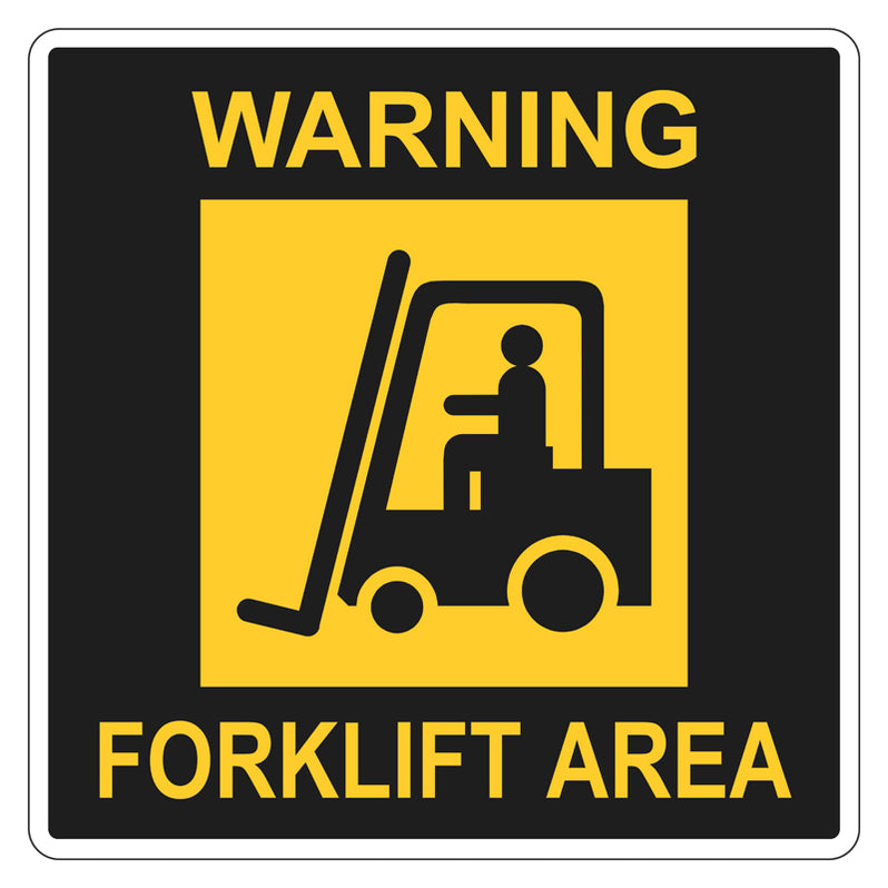 Floor Sign - Warning Forklift Area — Safetysigns.com.au