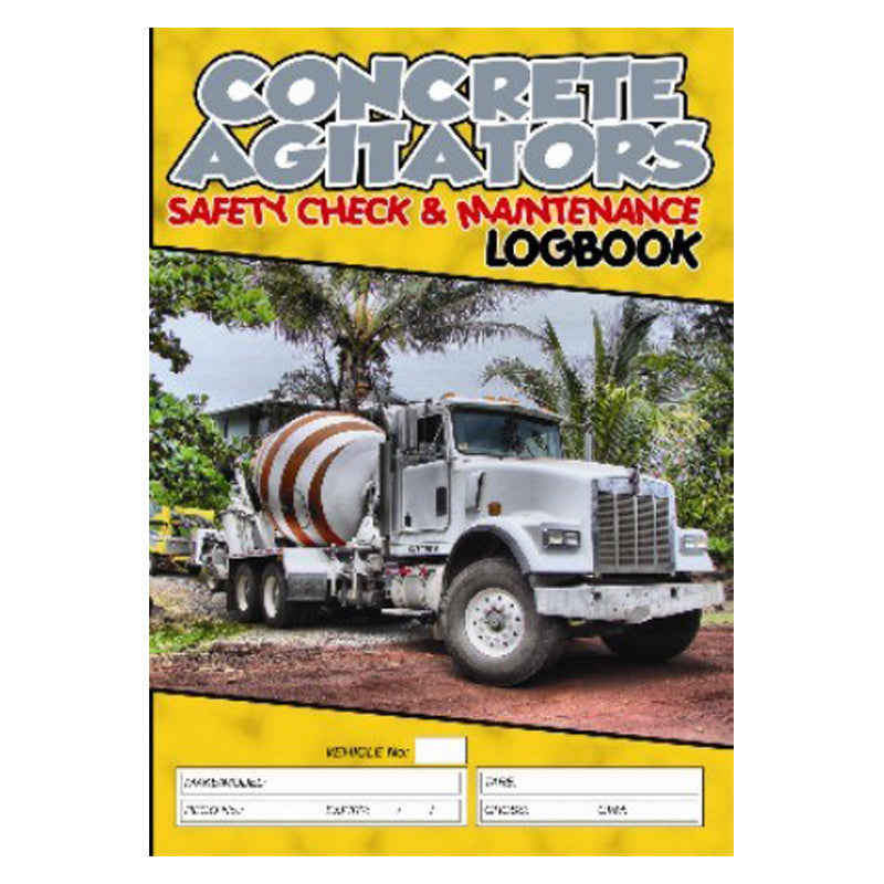 Concrete Agitators Safety Check & Maintenance Log Book — Safetysigns.com.au