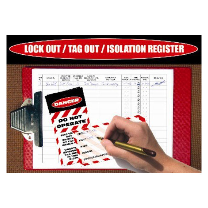 Lock Out / Tag Out / Isolation Register — Safetysigns.com.au