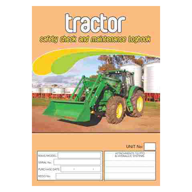 Tractor Safety Check & Maintenance Log Book A5 Size With Plastic ...