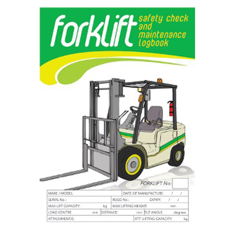 Forklift Safety Check & Maintenance Log Book — Safetysigns.com.au