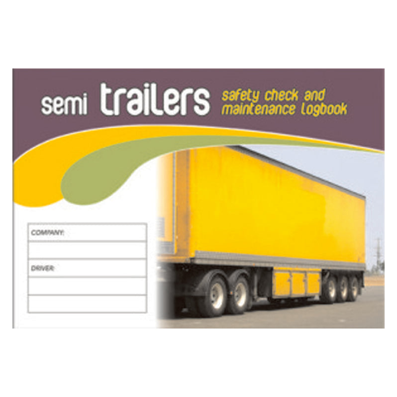 Semi Trailers Safety Check & Maintenance Log Book A5 Size — Safetysigns ...