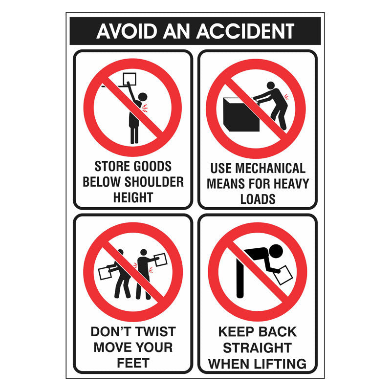 Avoid An Accident Poster — Safetysigns.com.au