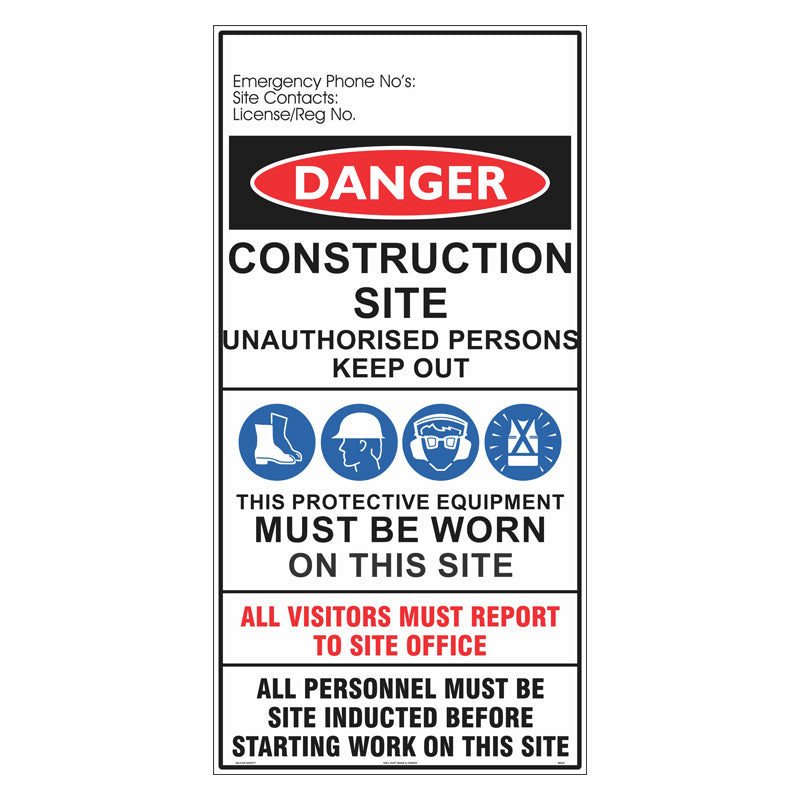 Construction Sign - General Site Information – Safetysigns.com.au