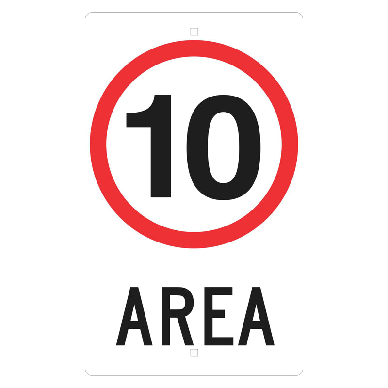 Traffic Sign - 10 KM Area – Safetysigns.com.au
