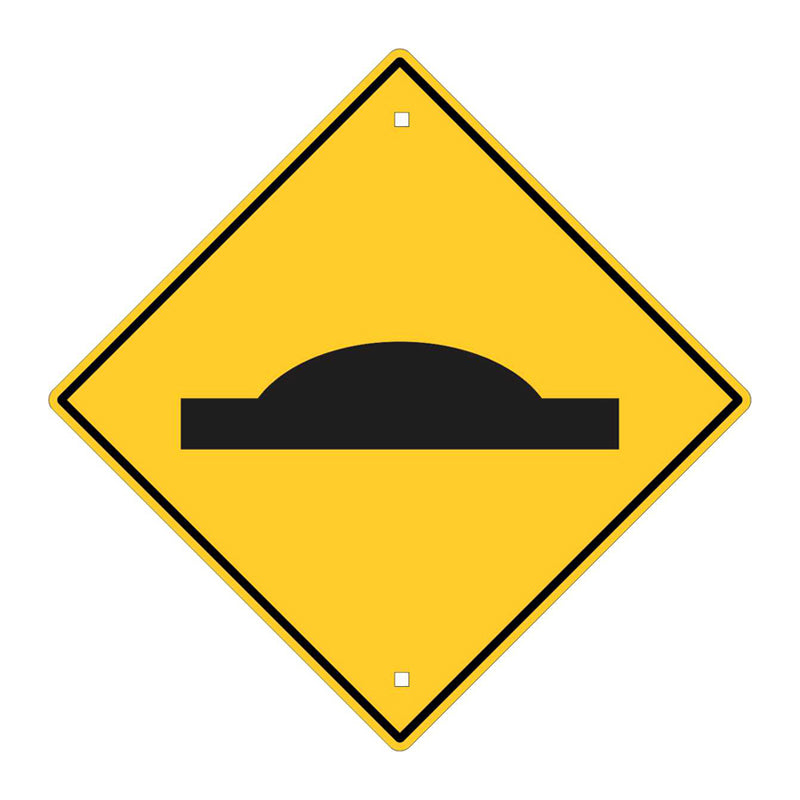 Traffic Sign - Speed Hump 600x600mm Class 1 Reflective Aluminium ...