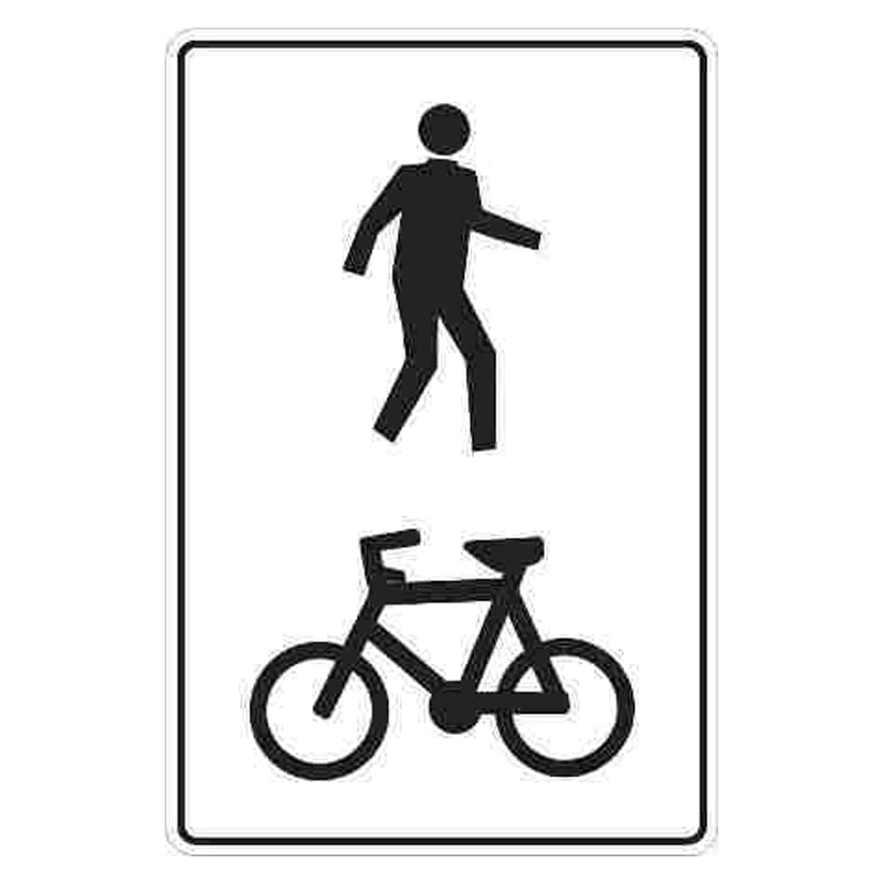 Traffic Sign - Shared Zone 300x400mm Class 1 Reflective Aluminium ...