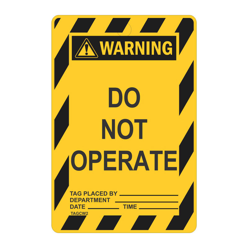 Warning Tags - Do Not Operate 100x150mm Cardboard Tags Pack of 100 ...