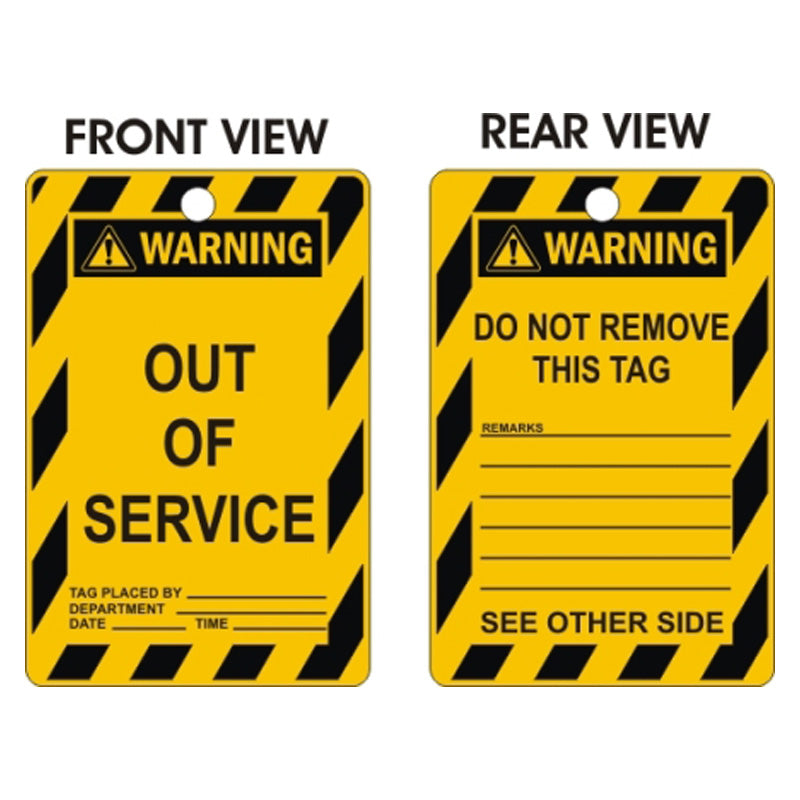 Warning Tags - Out Of Service – Safetysigns.com.au