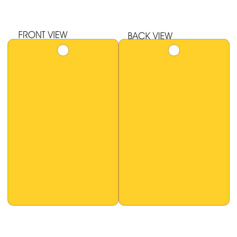 Yellow Tags - Blank 100x150mm Cardboard Single Use Pack of 100 ...