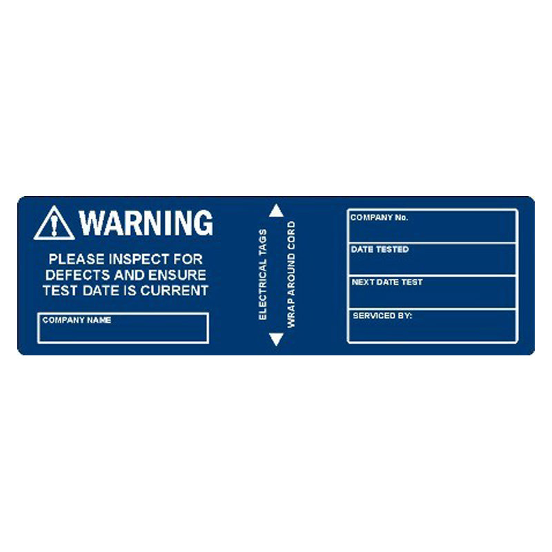 Electrical Test Tags (Blue) – Safetysigns.com.au