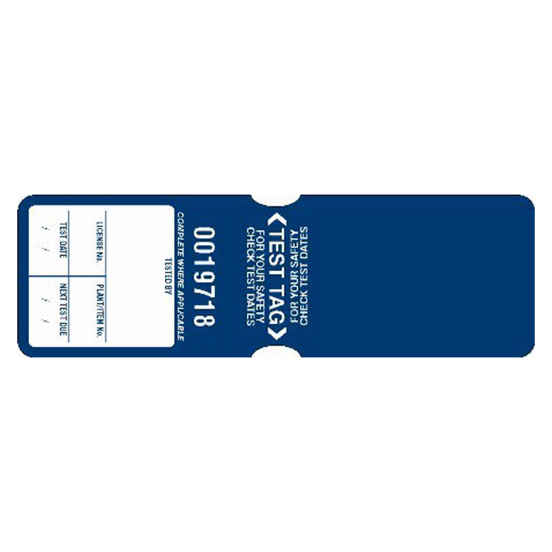 Heavy Duty Test Tags - Blue 100x35mm Pack of 100 — Safetysigns.com.au