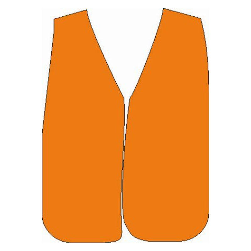 Vest Plain - Orange High Visibility Safety Vest — Safetysigns.com.au