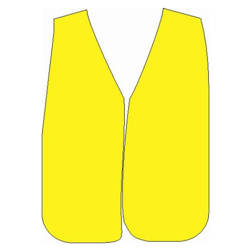 Vest Plain - Yellow High Visibility Safety Vest — Safetysigns.com.au